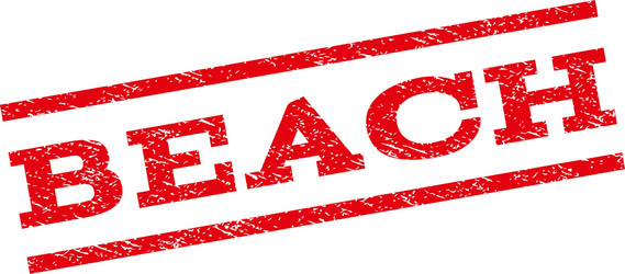 Beach holiday watermark stamp Royalty Free Vector Image