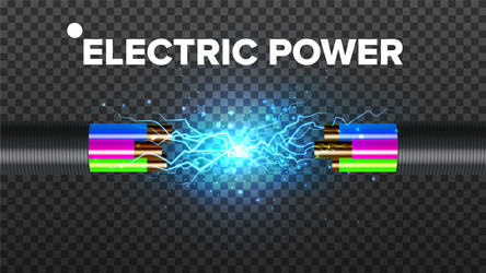 Electric break cable electrical circuit Royalty Free Vector