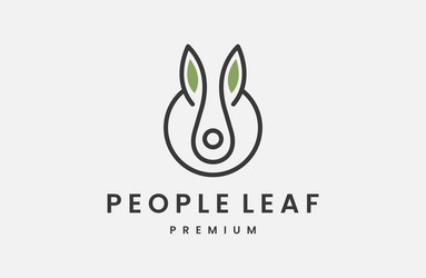 People leaf Royalty Free Vector Image - VectorStock