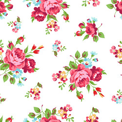 Seamless red roses pattern Royalty Free Vector Image