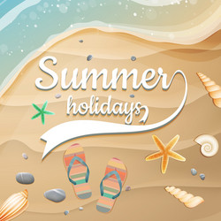 Summer holidays template plus eps10 file Vector Image