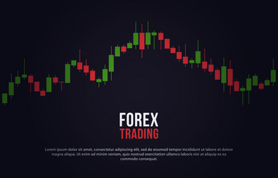 Logo with candlestick trading chart analyzing Vector Image
