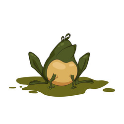 Cute frog cartoon Royalty Free Vector Image - VectorStock