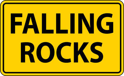 Caution sign falling rocks Royalty Free Vector Image