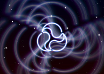 Magic triangle symbol spreads the shiny mystic Vector Image