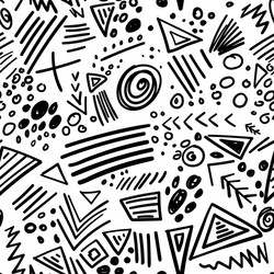 Doodle math pattern seamless Royalty Free Vector Image
