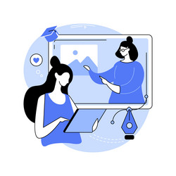 Graphic design classes isolated cartoon Royalty Free Vector