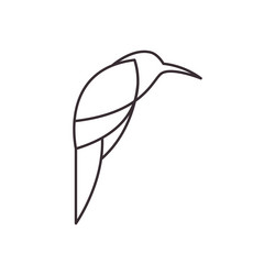 Hummingbird beak icon logo Royalty Free Vector Image