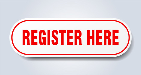 Register here button here rounded green Royalty Free Vector