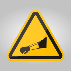 Symbol wear arm protection sign on black Vector Image