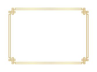 Chinese frame rectangle line certificate Vector Image