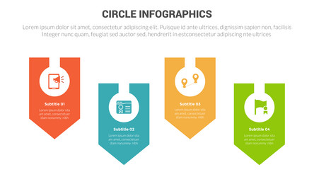 Circle base infographics template diagram banner Vector Image