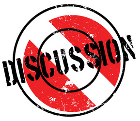 Discussion rubber stamp Royalty Free Vector Image