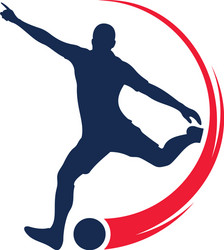 Soccer logo design creative football logo design Vector Image