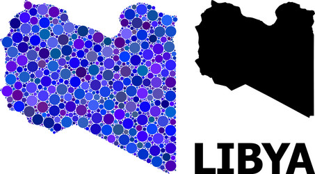 Spectrum dot map libya Royalty Free Vector Image