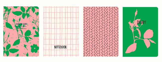 Cover page templates with flowers headers Vector Image