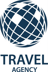 Earth Globe Travel Logo Royalty Free Vector Image