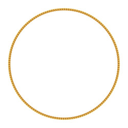 Gold twisted rope circle frame round border Vector Image