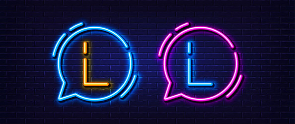 Glowing l letter neon Vector Images & Graphics for Commercial Use ...