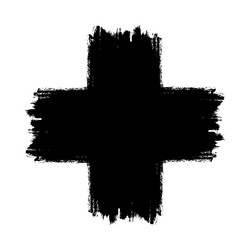 Scribble cross stain grunge mark frame x sign Vector Image