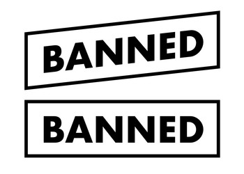 Banned sign set red color isolated Royalty Free Vector Image