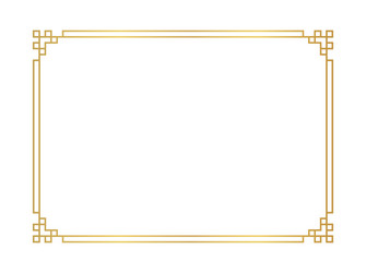 Chinese frame rectangle line certificate Vector Image