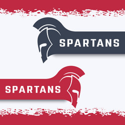 Spartans logo with warrior helmet mohawk Vector Image