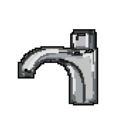 Bath bathroom faucet game pixel art Royalty Free Vector