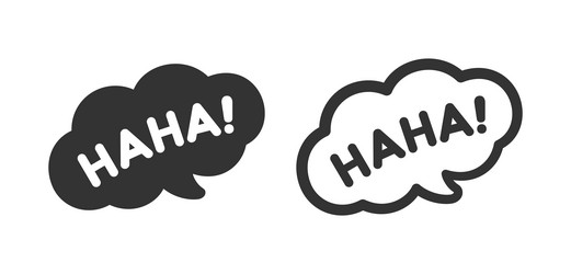 Haha laughing speech bubble sound effect icon Vector Image