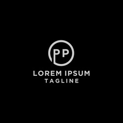 Pp circle logo Royalty Free Vector Image - VectorStock