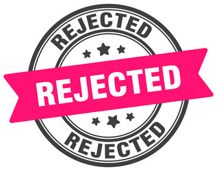 Rejected stamp label on transparent Royalty Free Vector