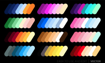 Set of palette modern color schemes Royalty Free Vector