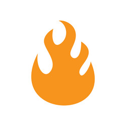 Flame orange icon on white background for graphic Vector Image