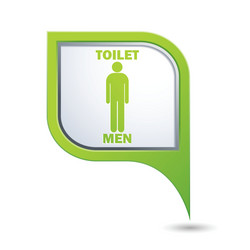 Red map pointer with restroom icon Royalty Free Vector Image