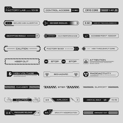 Cyberpunk decals set of stickers Royalty Free Vector Image