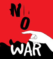 No war poster design Royalty Free Vector Image