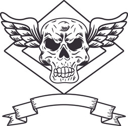 Skull biker patch Royalty Free Vector Image - VectorStock