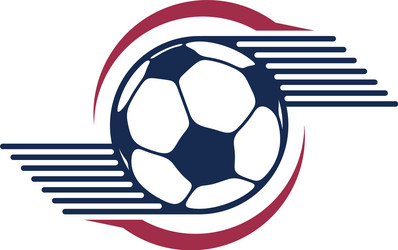 Soccer logo design creative football Royalty Free Vector