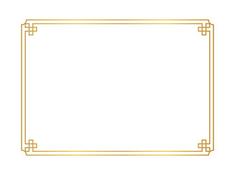 Chinese frame rectangle line certificate Vector Image