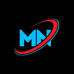 Mn logo m n design white letter mnm Royalty Free Vector