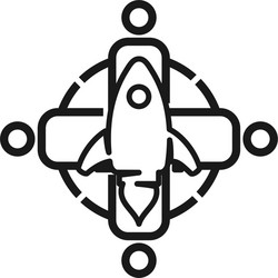 Rocket puzzle people commitment teamwork together Vector Image