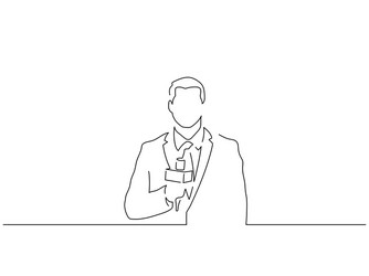 People watching tv isolated line drawing Vector Image