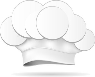 Banner with 3d realistic black chef hat Royalty Free Vector