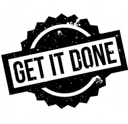 Get it done rubber stamp Royalty Free Vector Image