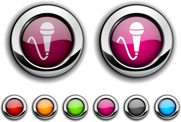 Mic button Royalty Free Vector Image - VectorStock