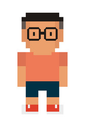 Pixel nerd girl Royalty Free Vector Image - VectorStock