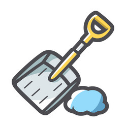 Dig shovel tool cartoon Royalty Free Vector Image