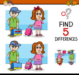 Differences activity for kids Royalty Free Vector Image