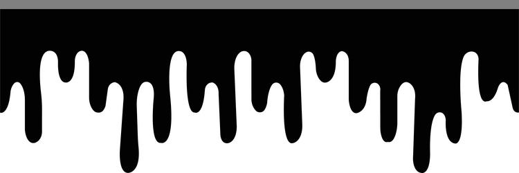 Paint dripping black icon isolated on transparent Vector Image