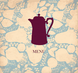 Pattern menu for cafe Royalty Free Vector Image